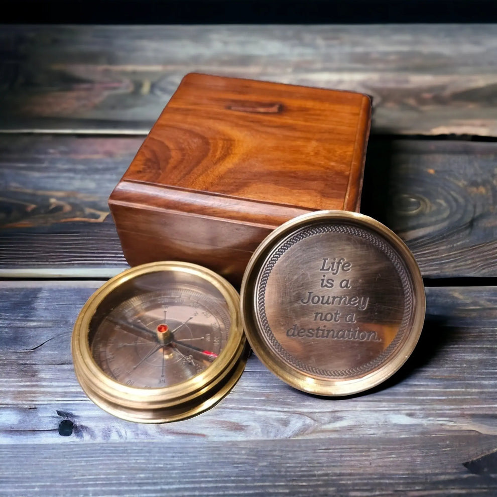 Customisable Australian Brass Penny Compass | Small Vintage Compass ...