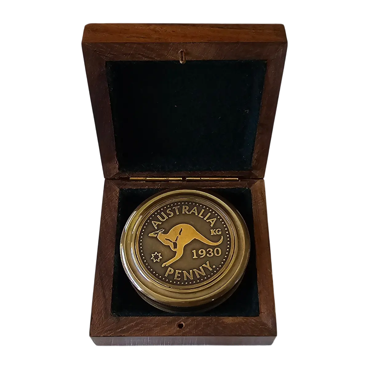 Customisable Australian Brass Penny Compass | Small Vintage Compass ...